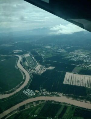 Imágenes aéreas muestran bajos de Choloma afectados por lluvias