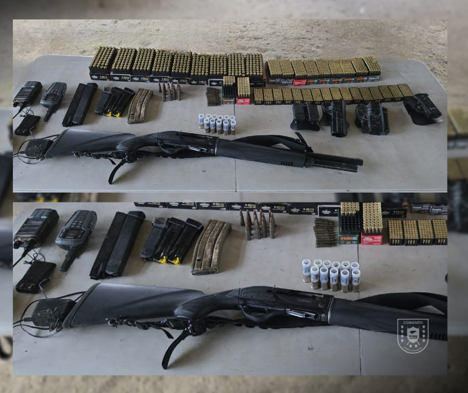 Arsenal de municiones decomisas en Gracias a Dios