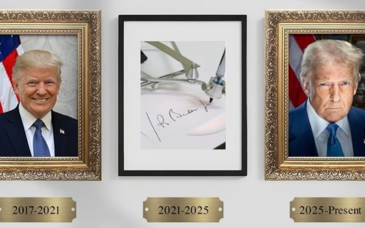 Trump reemplaza foto de Biden por firma hecha con ‘autopen’