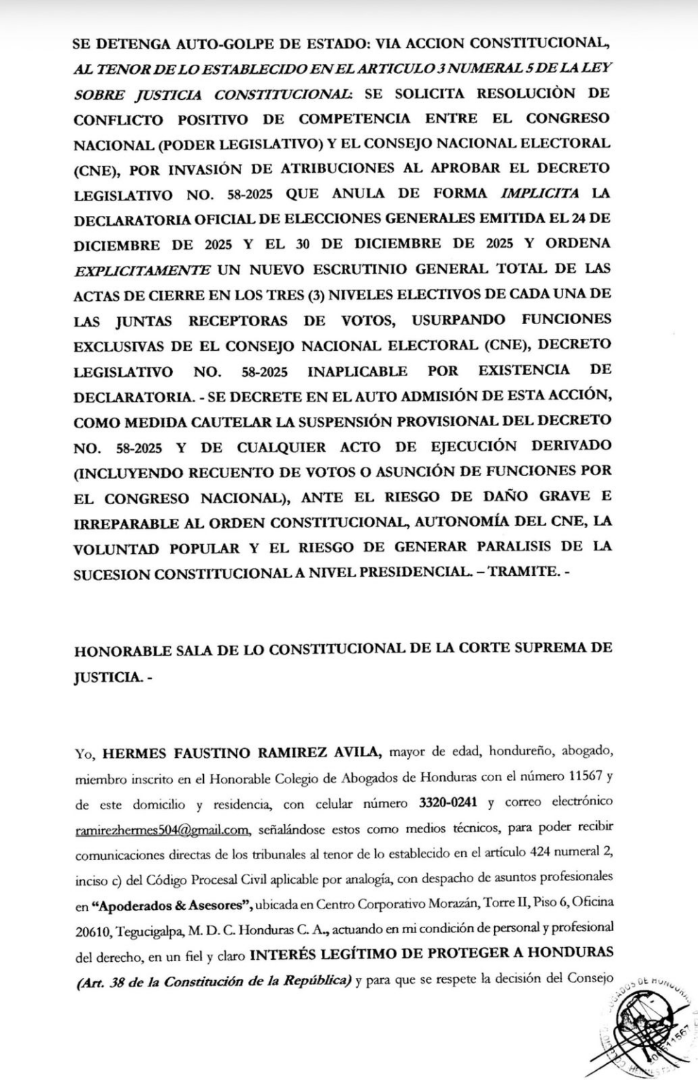 Interponen acciones en la Sala Constitucional sobre decreto que ...