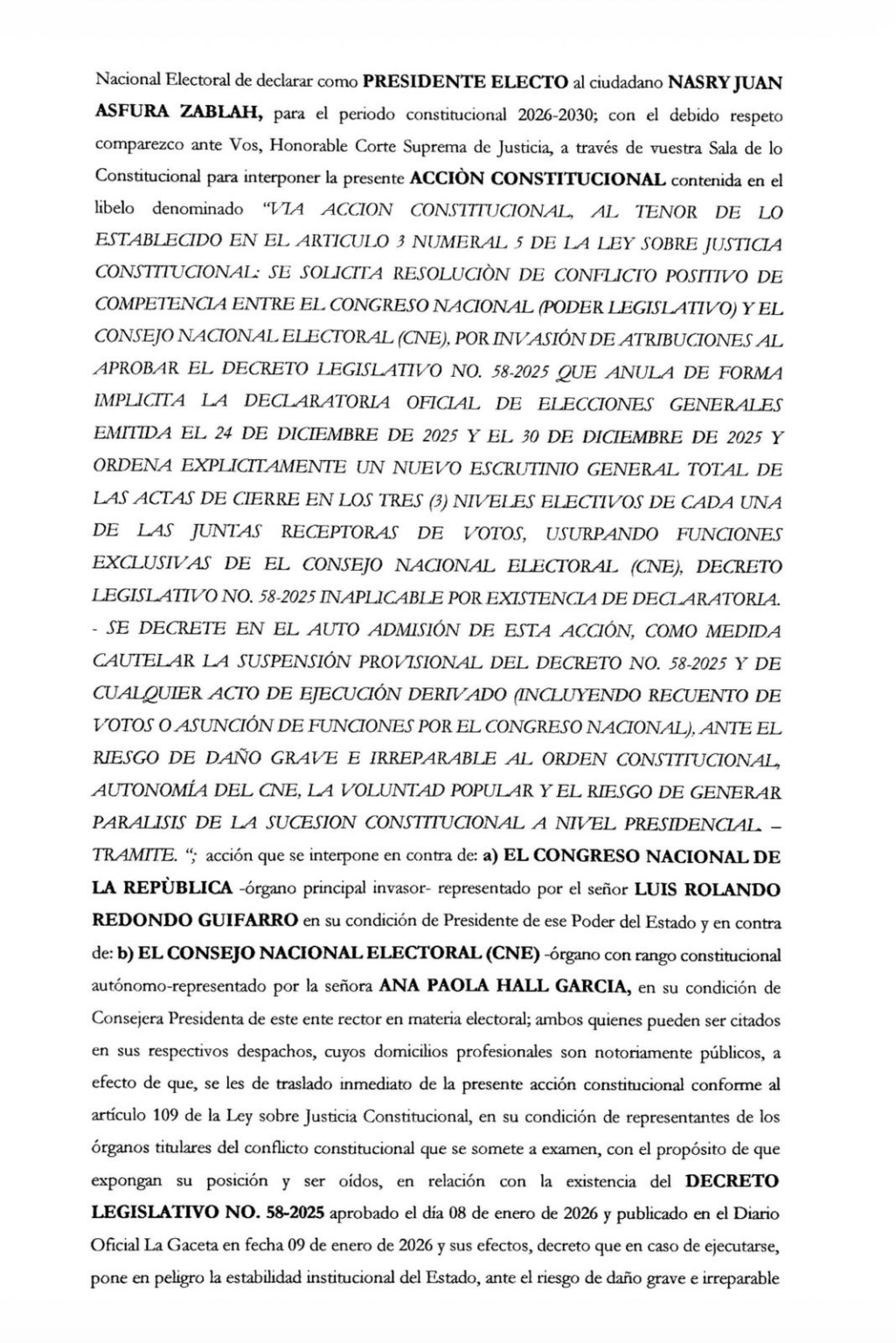 Interponen acciones en la Sala Constitucional sobre decreto que ...